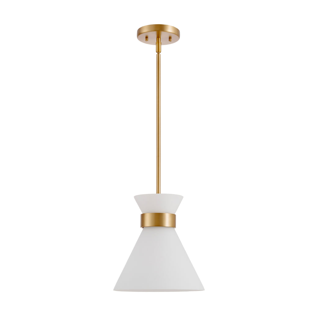 Celeste Pendant Light – Champagne Bronze with Etched Glass Shade – 2E ...